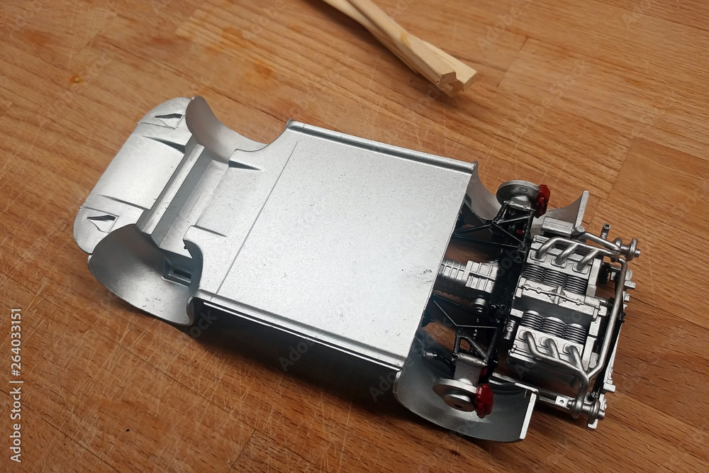 Build a scale model of the car. Modeling. The engine, gearbox and ...