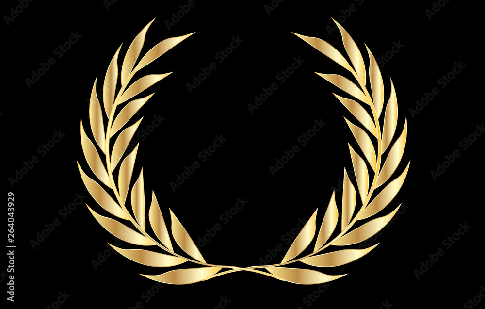 Vector Golden Laurel Wreath vector de Stock | Adobe Stock