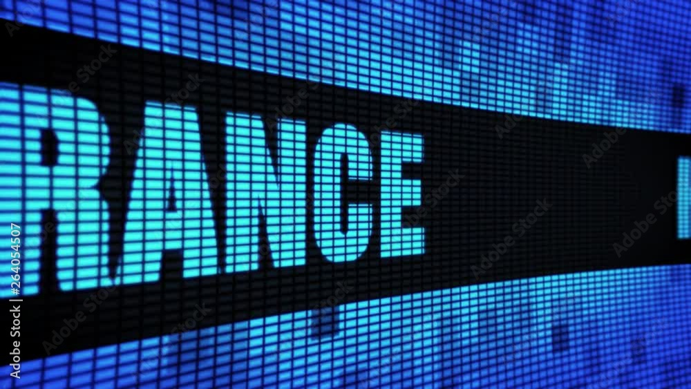 health insurance Side Text Scrolling on Light Blue Digital LED Display ...