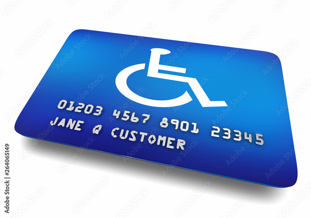 Wheelchair Disabled Person Symbol Disability Credit Card Account Buying ...