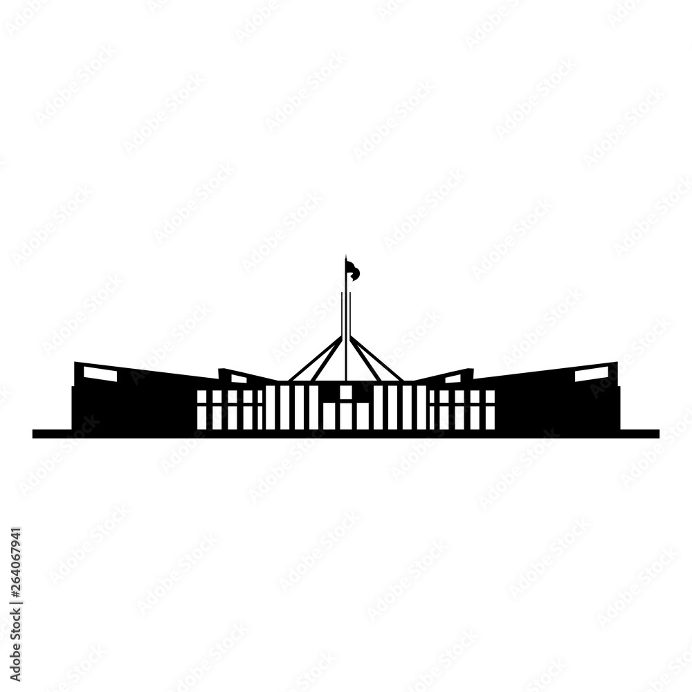 australian parliament house silhouette Stock Vector | Adobe Stock