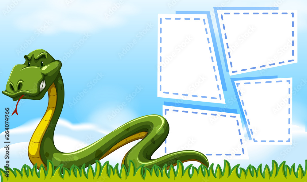 Snake border frame template Stock Vector | Adobe Stock