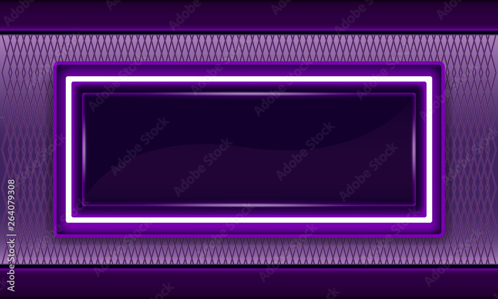 Neon purple frame template Stock Vector | Adobe Stock