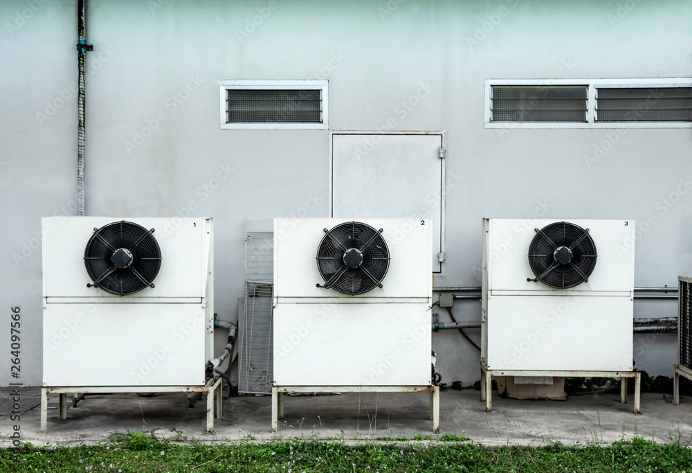 Air compressor cabinet of house, Compressor of refrigerator to cooling ...