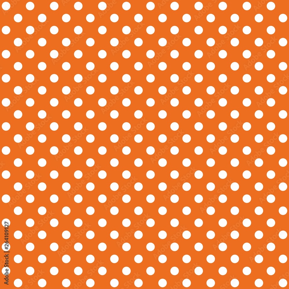 A seamless pattern is a large white dot on a orange background. EPS ...