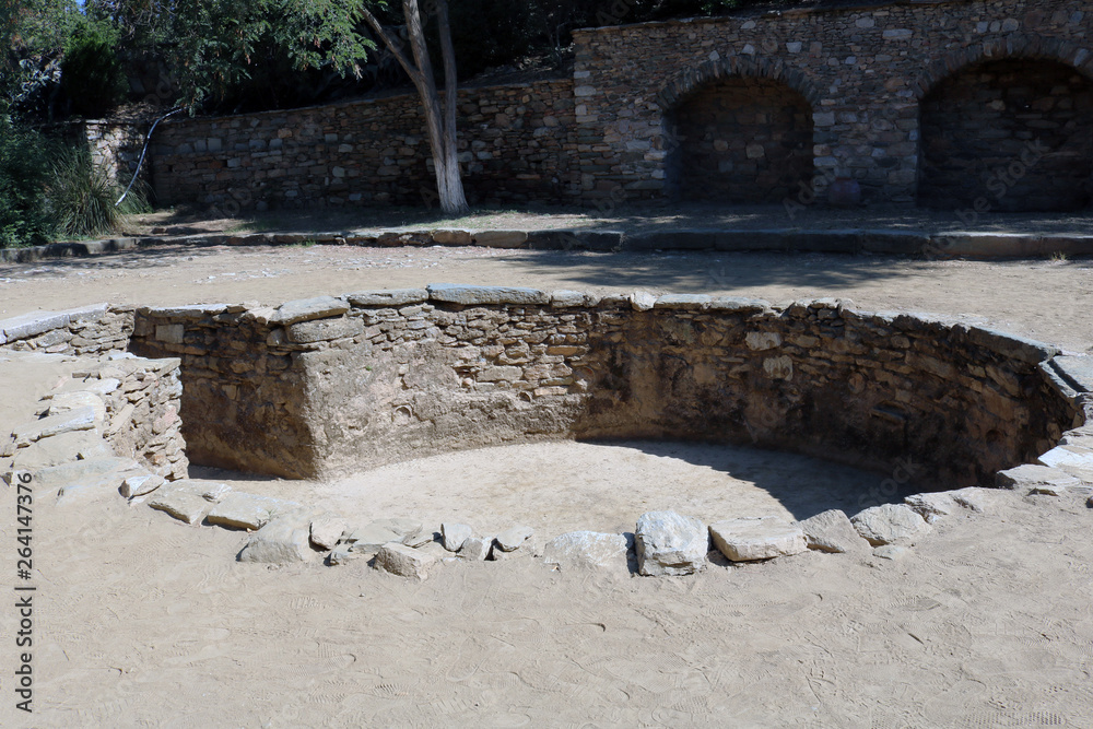 An ancient place for baptism. Fountain or a well near the House of the ...