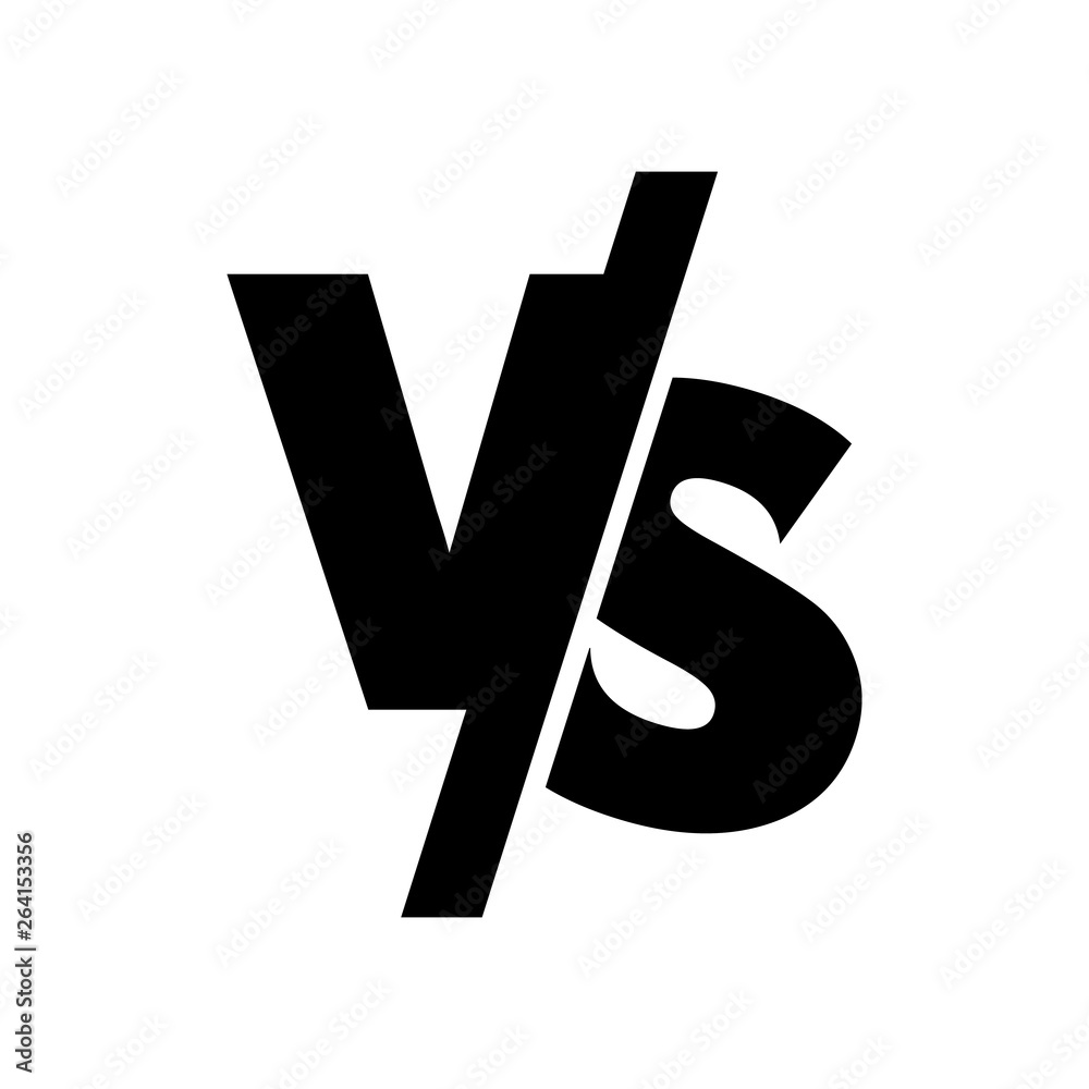 VS versus letters. logo or symbol for confrontation. vector logo icon ...
