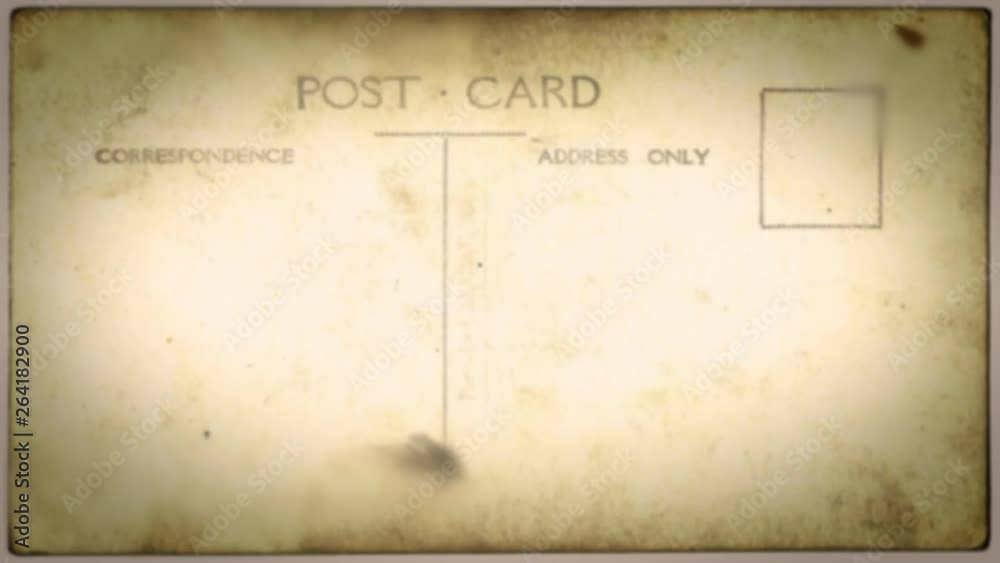 Vintage Postcards Stop Motion Frame Textured Loop/ 4k animation of a ...