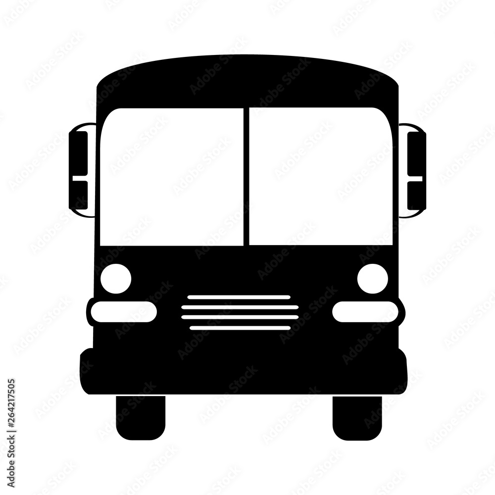 Silhouette school bus illustration vector black color Stock Vector ...
