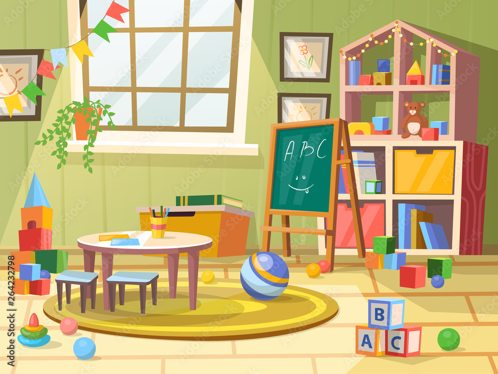 Kid or children, child boy room for play education Stock Vector | Adobe ...