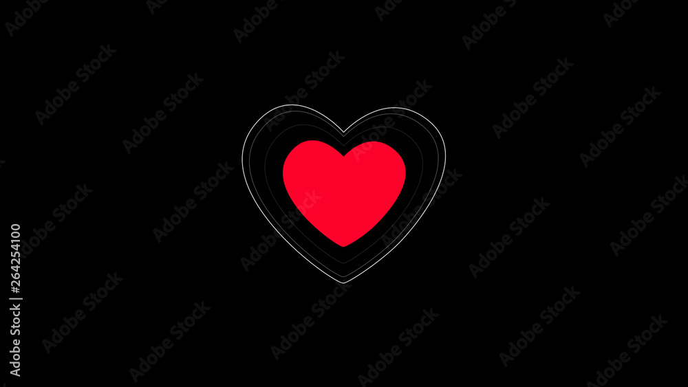 Red Heart Beat Emoji Stock Template | Adobe Stock