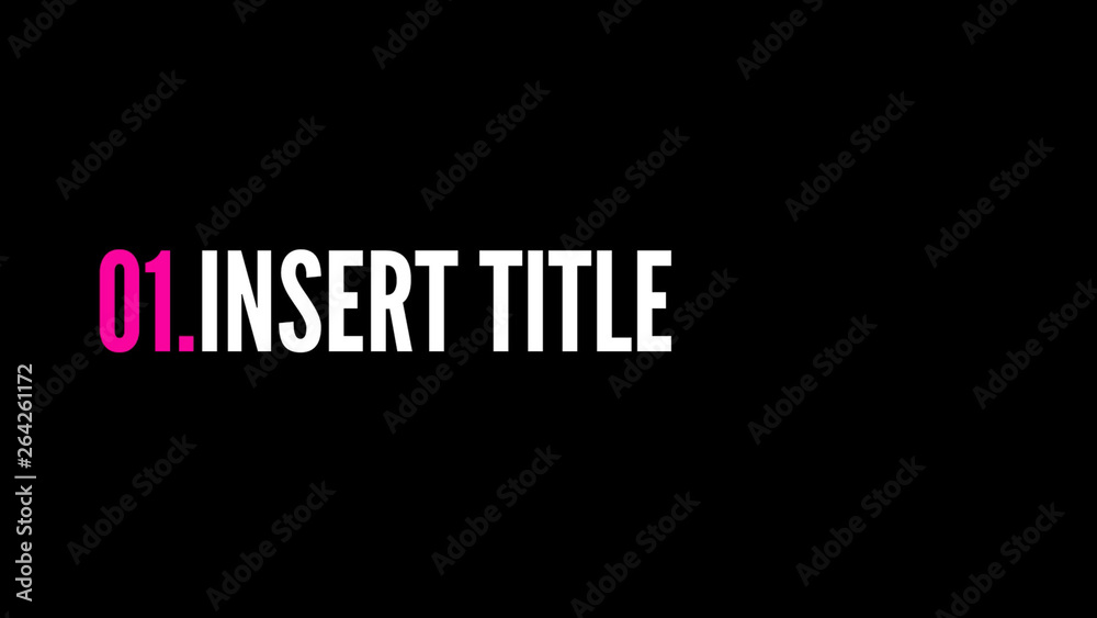 Numbered Title Stock Template | Adobe Stock