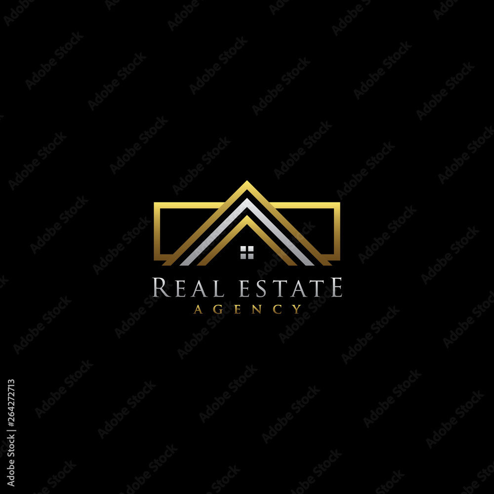 Gold House Logo Stock Vector | Adobe Stock