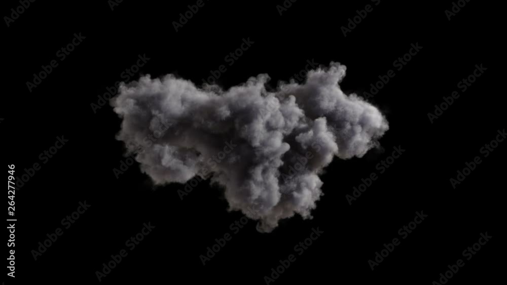 Vidéo Stock 4k cloud loop. beautiful fast billowing cloud isolated on ...
