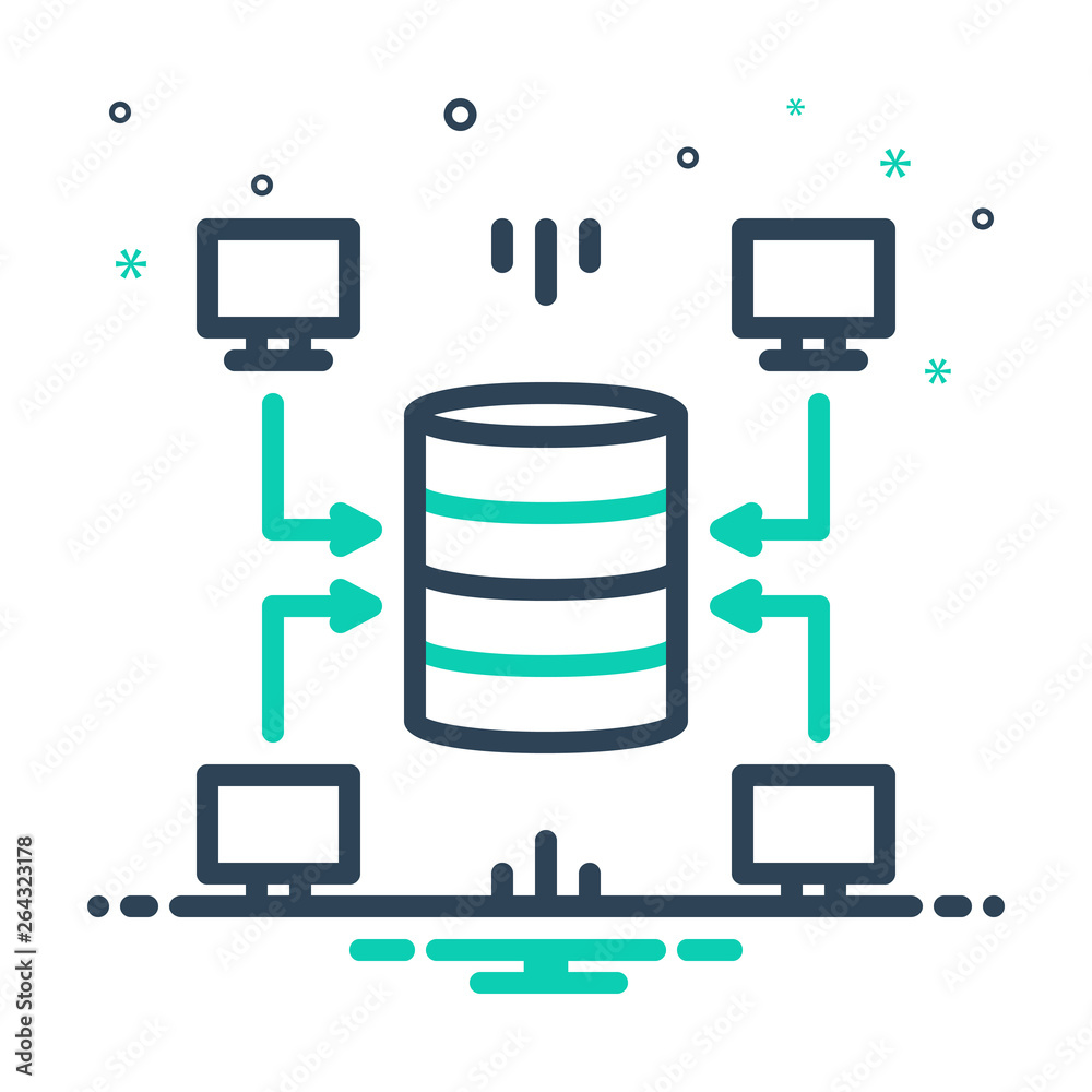 Mix line icon for data Stock Vector | Adobe Stock
