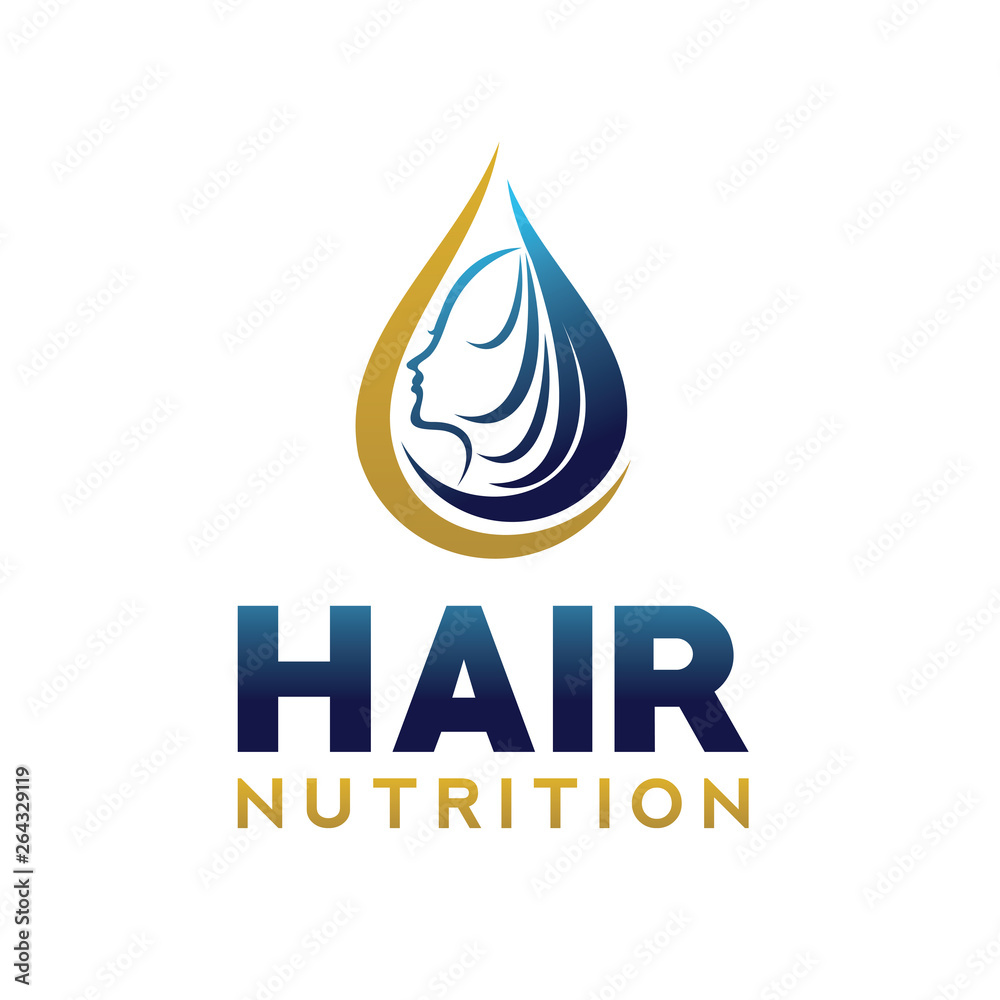 Hair Nutrition Logo Inspiration Vector Stock Vector | Adobe Stock