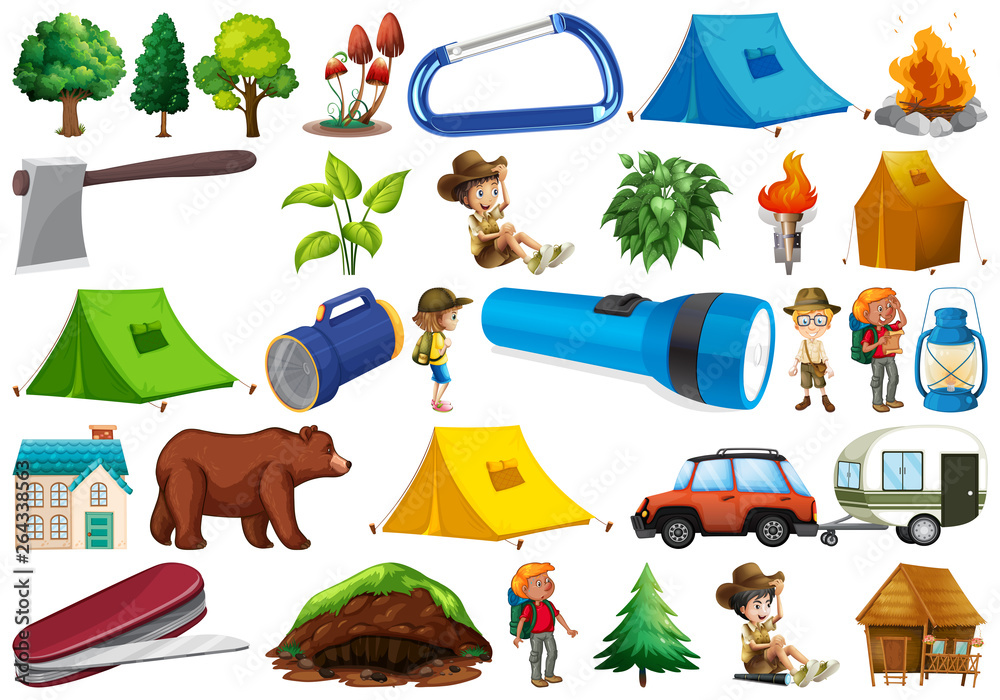 Camping Gear Clipart Adobe