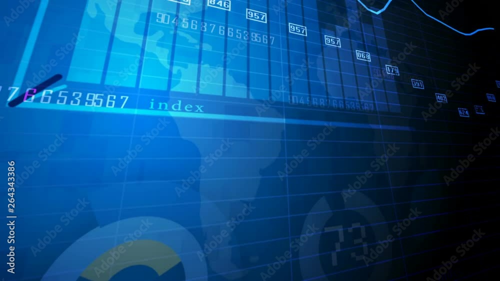 Global Computer Infographics Background with World Maps Stock ビデオ ...