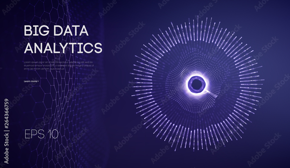 Big data visualization. Background 3d .Big data connection background ...