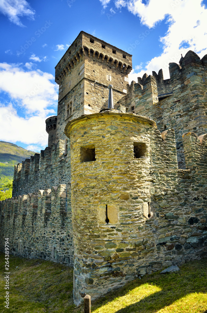 Fenis castle is a Medieval castle with a fascinating architecture and ...