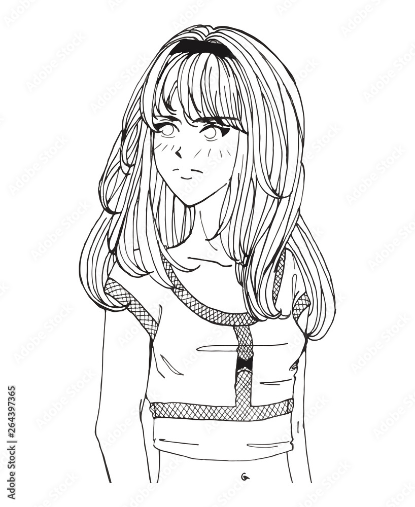 Sad Anime Coloring Pages