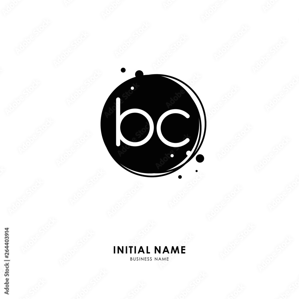 B C BC Initial logo letter with minimalist concept. Vector with ...