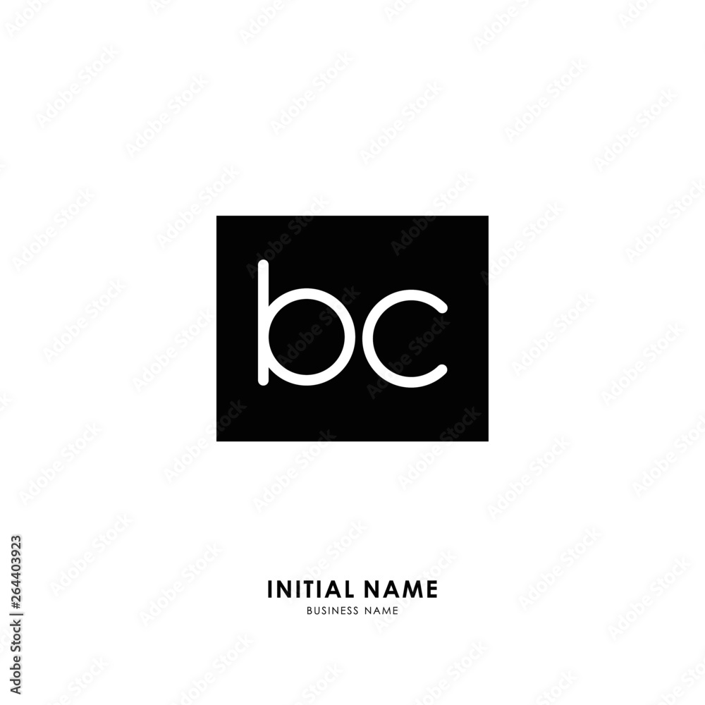 B C BC Initial logo letter with minimalist concept. Vector with ...