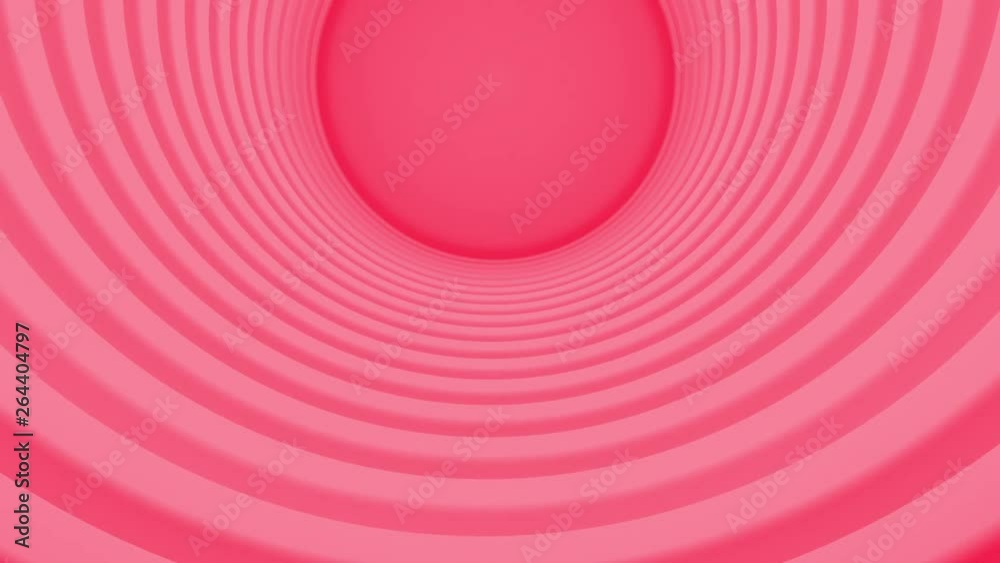 Abstract 3d circle round shape corridor with light effect flying. 4K ...