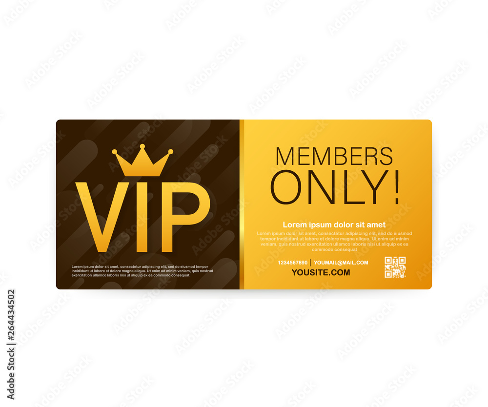 Vip club cards, Members Only Gold ribbon, label. Gold and luxury ...