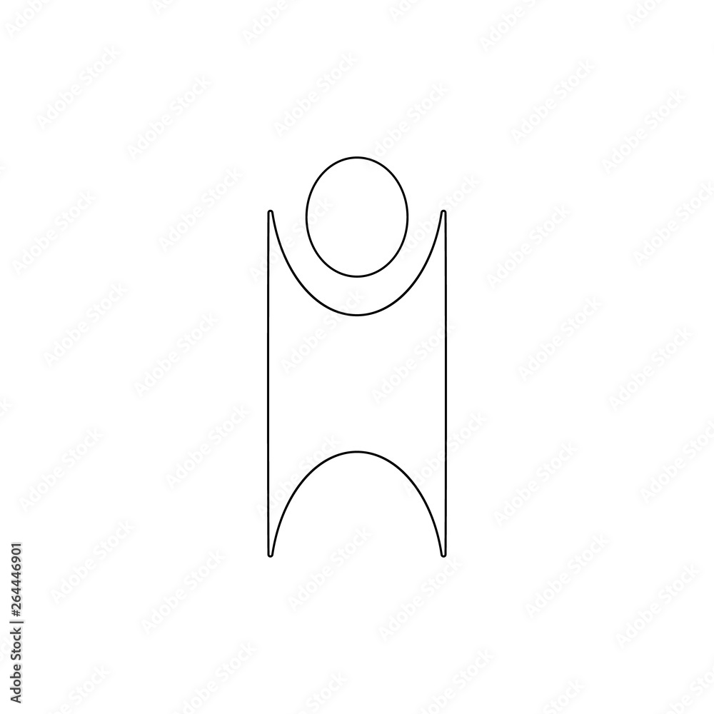 religion symbol, humanism outline icon. Element of religion symbol ...