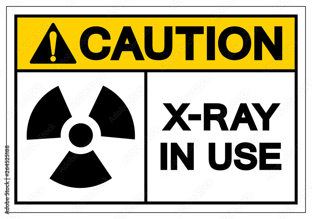 Caution X-Ray In Use Symbol Sign, Vector Illustration, Isolate On White ...