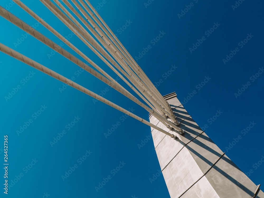 Architectural Design On A Bridge. Close detail of modern architectural ...