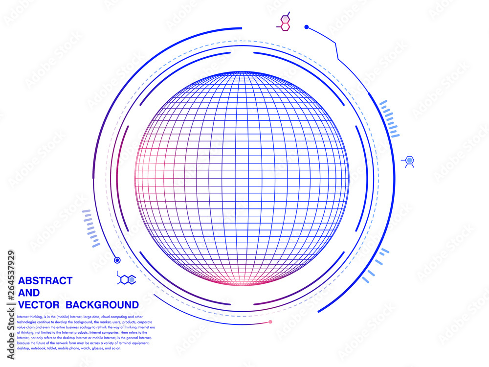 Virtual reality technology interface, high-tech information technology ...