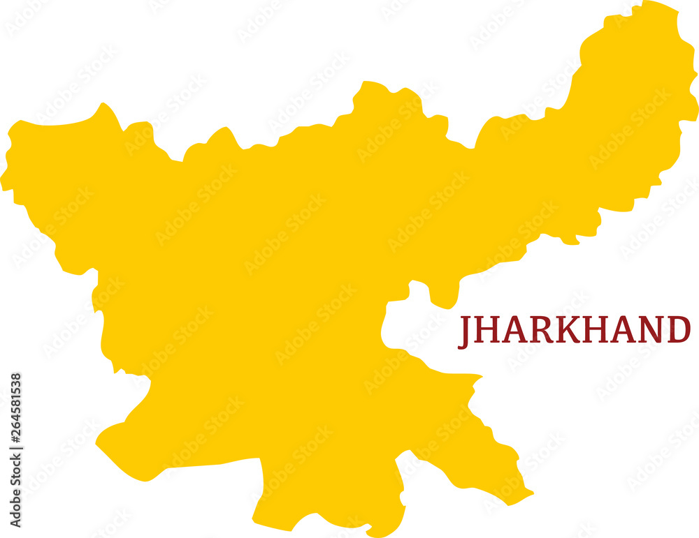 Jharkhand Map Stock Illustration | Adobe Stock