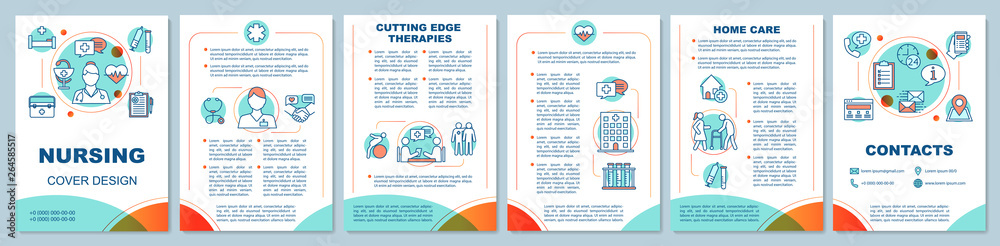 Nursing brochure template layout Stock Vector | Adobe Stock
