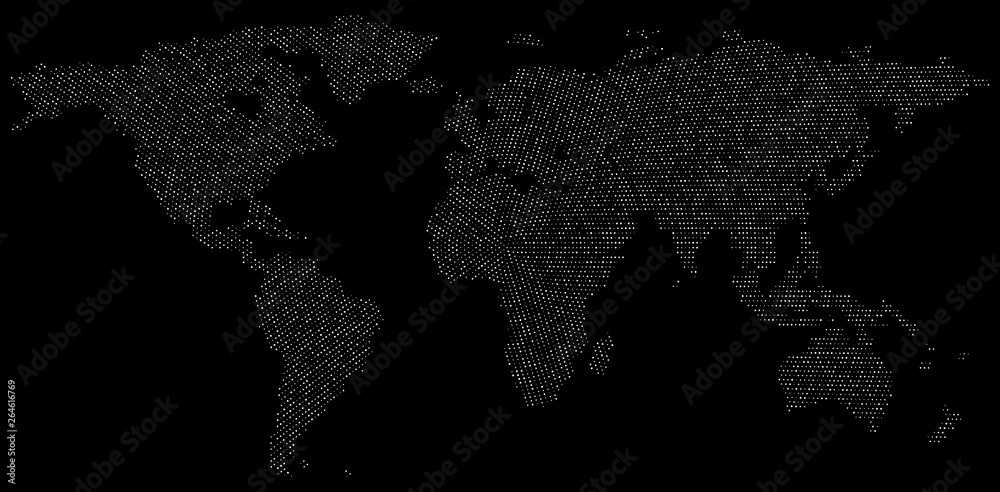 Dotted world map for big data infographics visualization. Stock Vector ...
