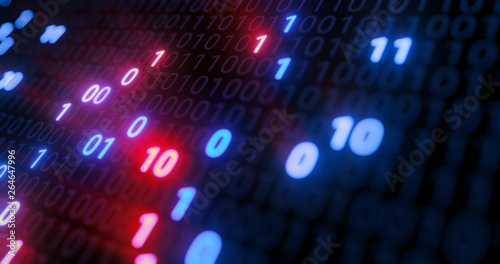 Hacking digital binary code matrix 01 background. Hacker, dark web ...