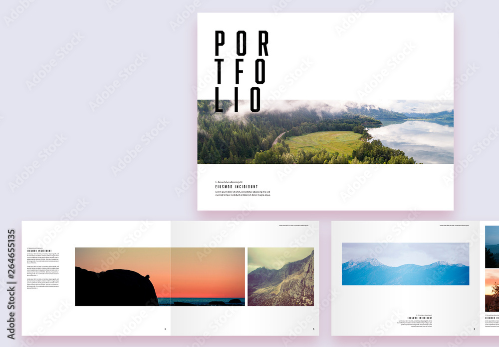 Minimalist Photography Portfolio Layout Stock Template | Adobe Stock