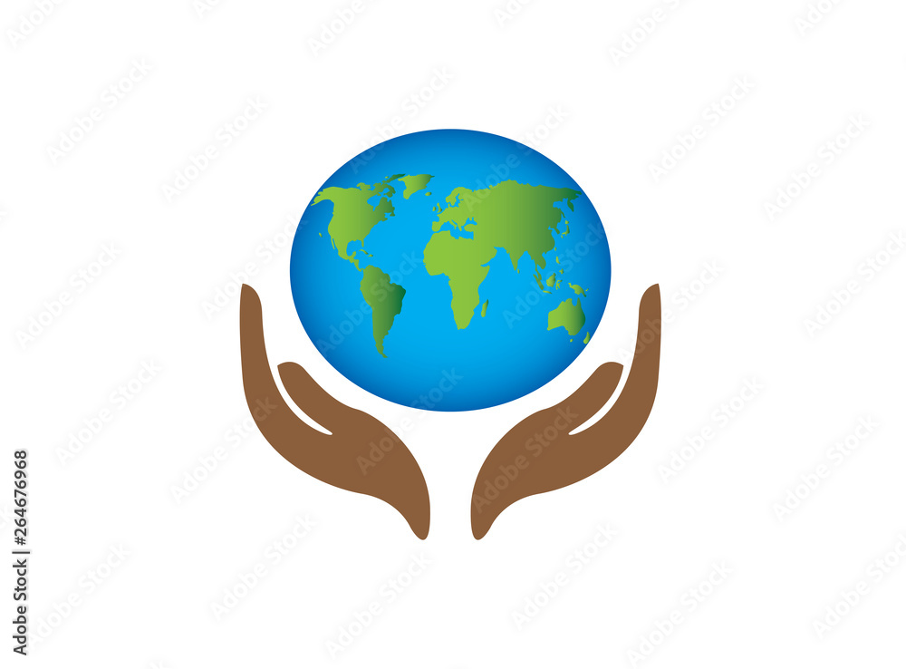 Hands Globe Logo