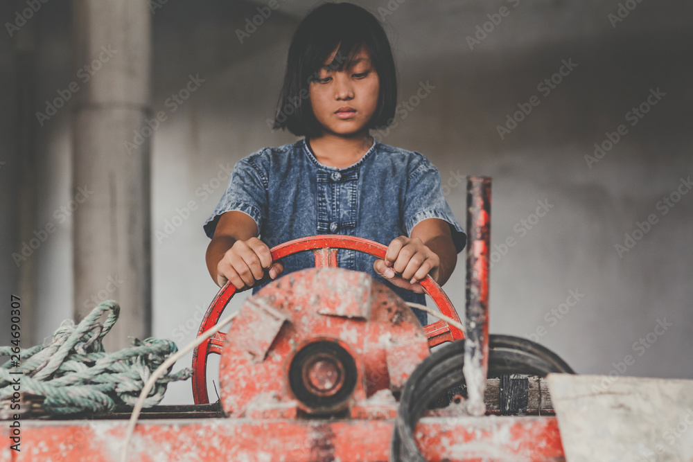 Children working at construction site for world day against child ...