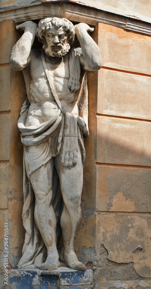 Statue of Atlanta (Corgon). The monumental stone statue of Atlanta ...