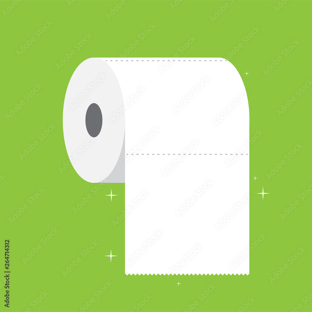toilet paper with sparkle. Isolated Vector Illustration Stock Vector ...