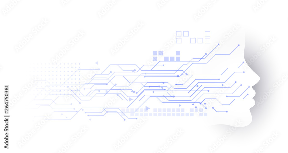 technology face circuit diagram background Stock Vector | Adobe Stock