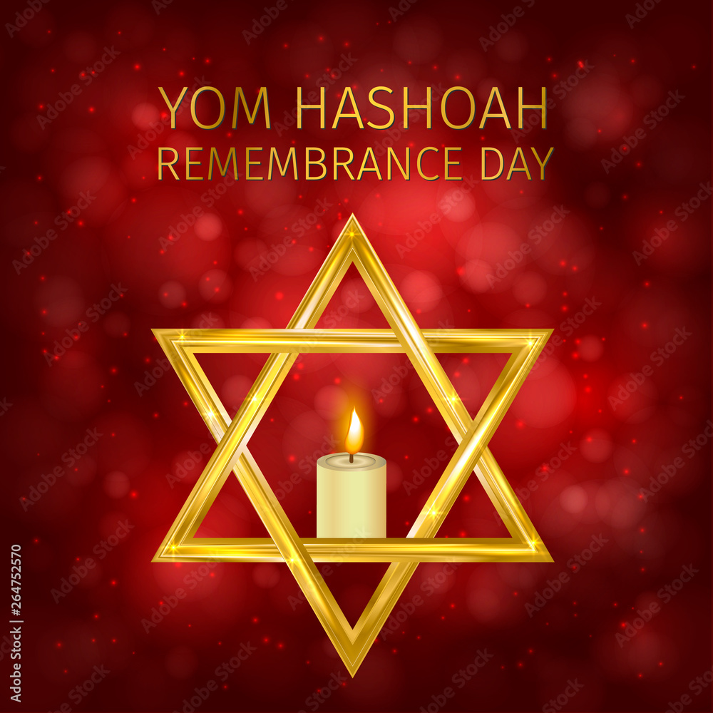 Yom Hashoah background. Holocaust Remembrance Day vector illustration ...