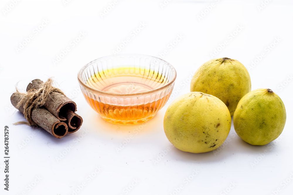 Cinnamon face pack isolated on white i.e. Cinnamon powder well mixed ...