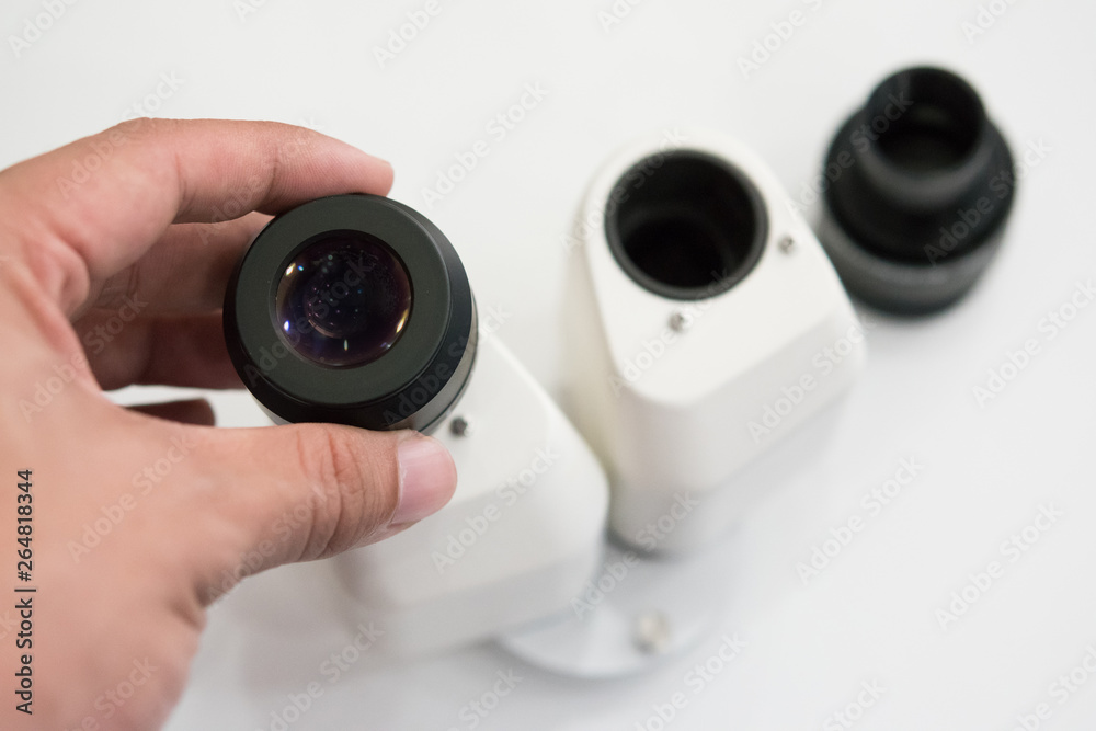 eyepiece lens of slit lamp, Biomicroscope. This is an Ophthalmic ...