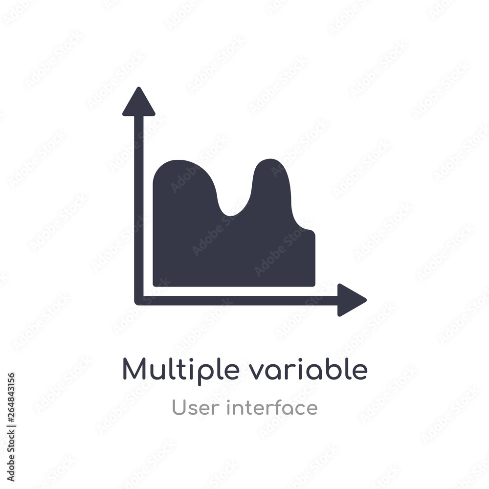 multiple variable continuous chart outline icon. isolated line vector ... multiple variable continuous chart outline icon. isolated line vector ...