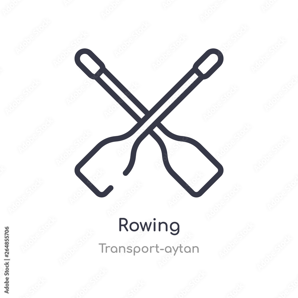 Rowing Oars Outline