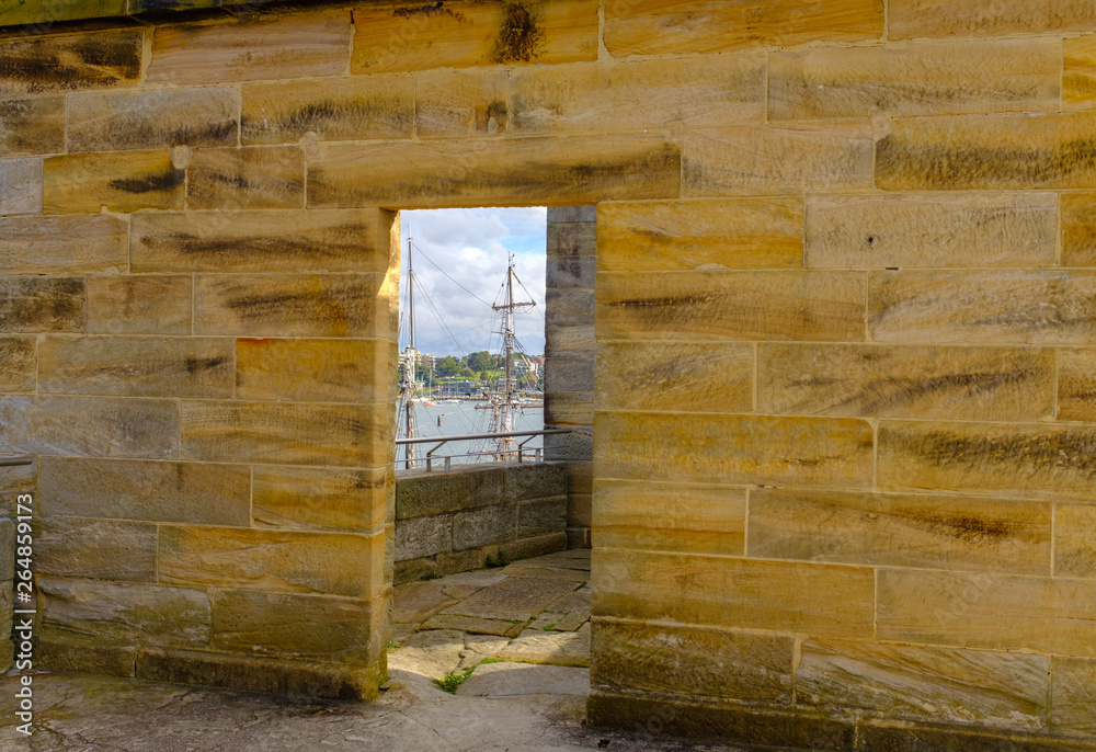 Historical stone prison building built by convicts for solitary ...