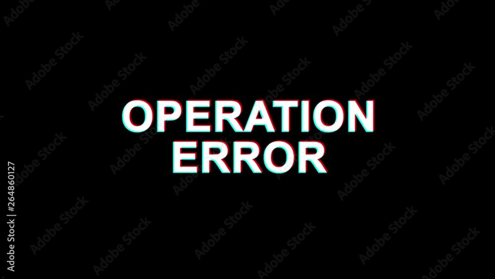 Vidéo Stock Operation Error Glitch Text Abstract Vintage Twitched 4K Loop Motion Animation ...